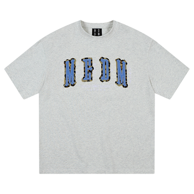 MEDM字母贴皮短袖T恤男士