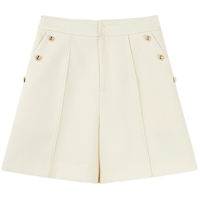 MISSCOCOON通勤羊毛西装短裤百搭H型显瘦休闲裤3色春夏