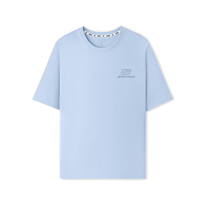 斯凯奇夏男女同款运动短袖凉感休闲圆领T恤针织衫L223U046/0356