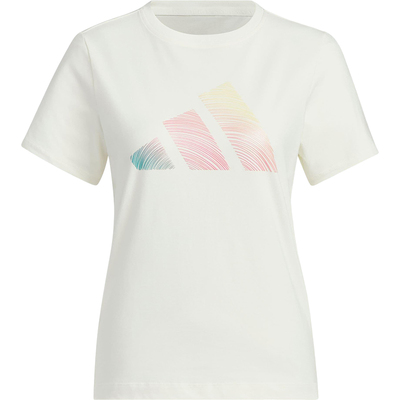 Adidas/阿迪达斯官方正品2025女士运动休闲透气针织渐变T恤JL6284