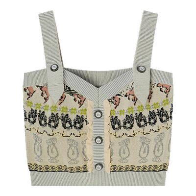 LULUALWAYS夏季新款提花针织吊带