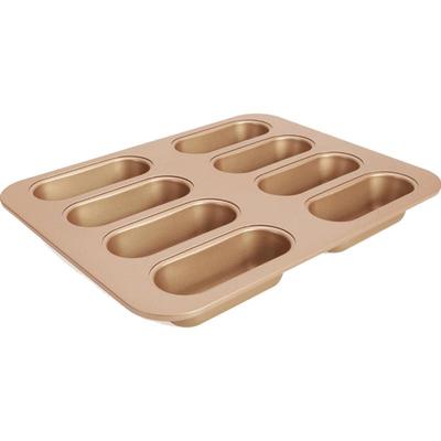 学厨金色椭圆长条烘焙模具烤盘