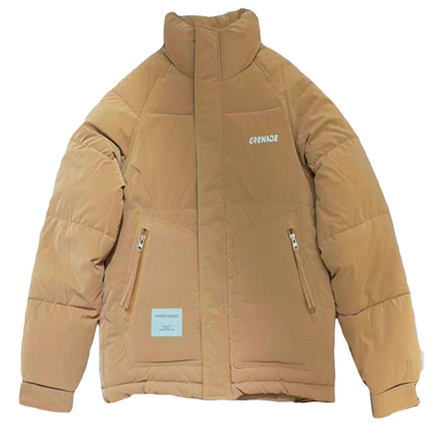 简单商务休闲拉链口袋棉衣男新款