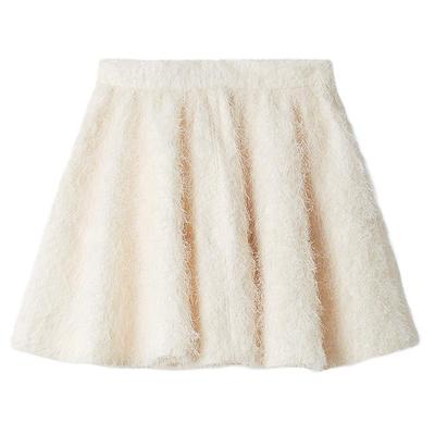 LILYBROWN纯色仿皮A字半身裙