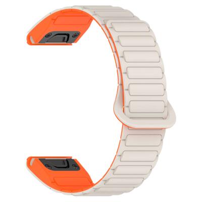 适用佳明飞耐时Garmin Fenix8/Fenix7X/Fenix5/Fenix6/Epix Pro/Forerunner935/945/955/965/S70磁吸硅胶表带