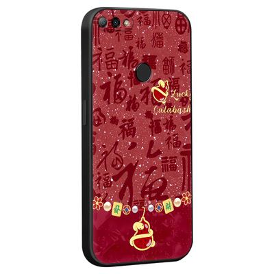 luckrider适用于华为畅享8手机壳nova2lite防摔保护套荣耀7c新款lnd-al30高级感ldn-al20江南风honor荷花彩绘