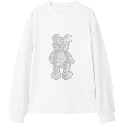 太平鸟年冬季款小熊烫钻卫衣A3CRE4373