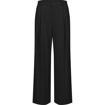 本来BENLAI女士抗皱收褶阔腿裤春季新款宽松休闲裤BNS650017