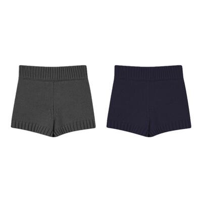 THESOONG羊毛松紧腰针织短裤