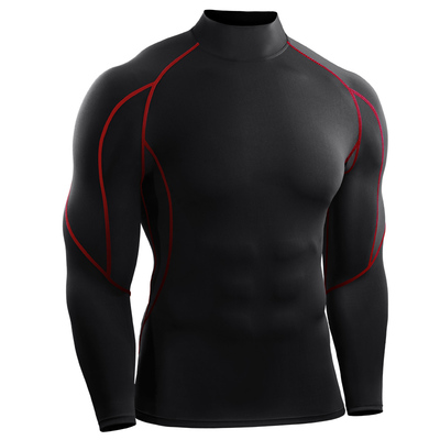 秋冬高领紧身衣长袖速干