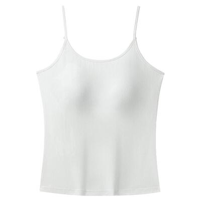 舒雅女士5A抗菌带胸垫背心吊带