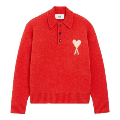 Ami Paris白色ADC云朵Polo毛衣 针织衫