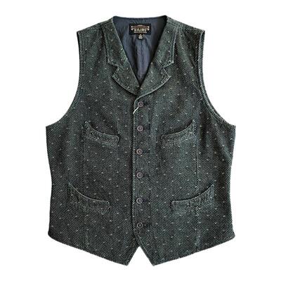 西里布马甲背心刺子马甲美式复古