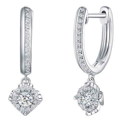 谢瑞麟18K镶钻耳环单只