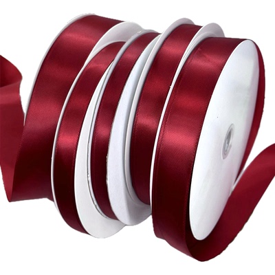 diy酒红色婚庆布烘焙围边丝带