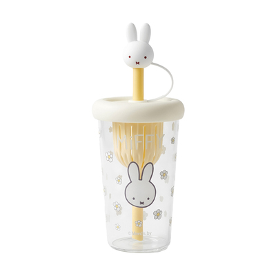 2026新款高颜值米菲玻璃吸管水杯