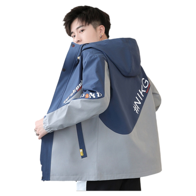 加绒外套男春秋学生春装棉夹克