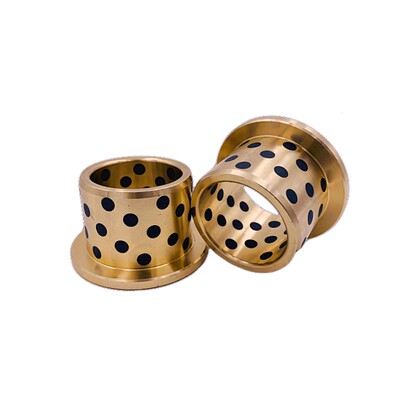 JFB内径5-100MM带肩型翻边石墨铜套挡边自润滑轴承MPFZ无油衬套