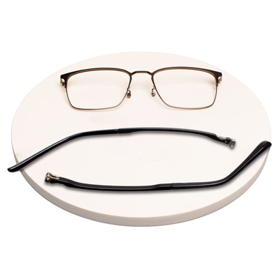 金属双牙眼镜腿配件一对眼镜框杆间距1.5外扣牙眼睛腿脚通用更换