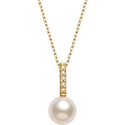 CIRCLE珠宝akoya钻石项链18k金