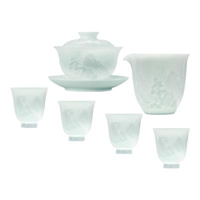 景德镇高温白瓷雕刻工艺颜色釉