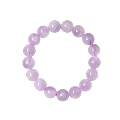 工厂处理天然紫色水晶薰衣草色紫水晶单圈手链 女款水晶手串饰品