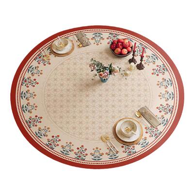 JOJO'SLIFEPD红色复古大圆桌布