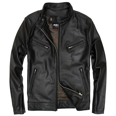 PERCOOL欧美风男士真皮皮衣