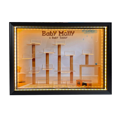 喵趣横生系列盲盒收纳相框毛绒挂件公仔盲盒收纳合页相框手办摆收