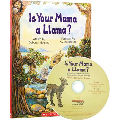 送音频英文原版绘本Is Your Mama a Llama羊驼妈妈廖彩杏推荐有声书单你的妈妈是羊驼吗幼儿英语启蒙图画书