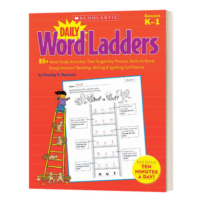 英文原版 Daily Word Ladders: Grades K-1 每日单词阶梯练习 K-1年级 英文版 进口英语原版书籍儿童外文书