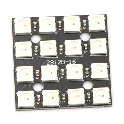 彩色WS2812B-4*4位RGB全彩驱动板