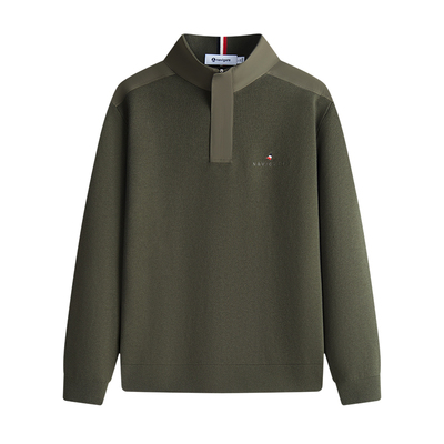 Navigare半开领抗菌羊毛毛衣