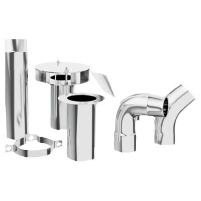 不锈钢弯头90度扩口套接直角抛光冲压汽配扶手亮光弯管5163/76/11