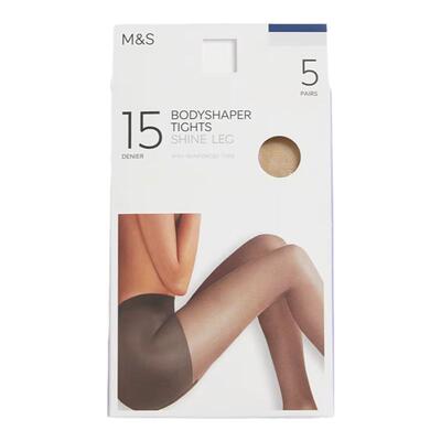 英国马莎薄款高弹亮泽美臀连裤袜