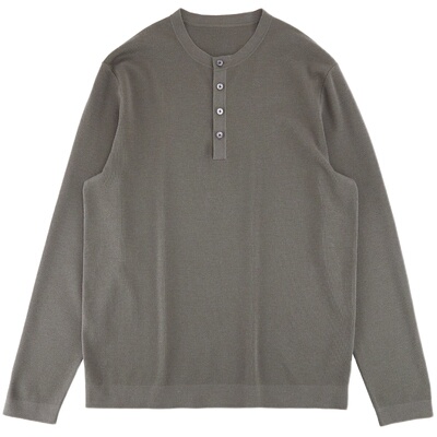 冬季绵羊毛轻量保暖亨利领羊毛衫