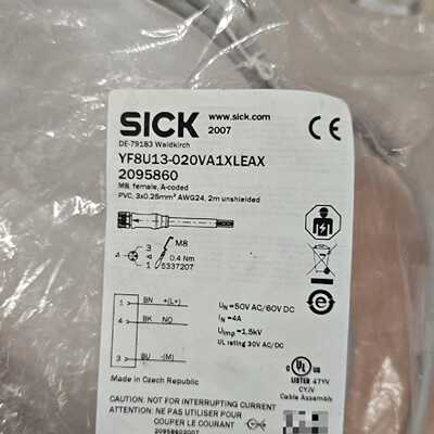 议价西克传感器连接线缆YF8U13-020VA1XLEAX 订货