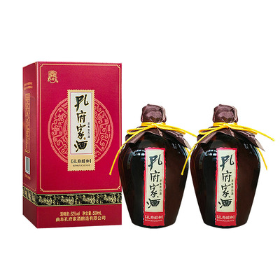 国产500ml*2陶瓶孔府家酒