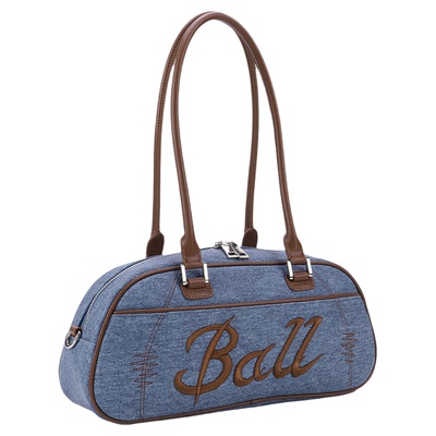 VFVF美式复古刺绣手提腋下棒球包