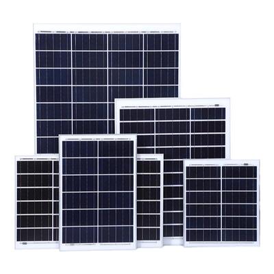 太阳能灯板6v光伏板充电硬板家用路灯多晶8-50w100w电池板防水