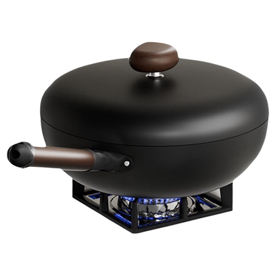 velosan温仑山防锈不粘钛铁炒锅