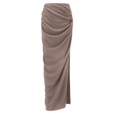 oudewaag亮丝羊毛半身裙