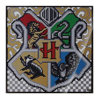 LYB乐一百适用乐高31201哈利波特霍格沃茨院徽亚克力挂墙展示相框