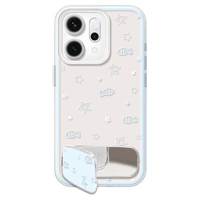 适用opporeno14手机壳女款reno12pro+保护套13大孔9pro硅胶8防摔reno7se高级oppo软壳6星星11外壳小鱼10支架