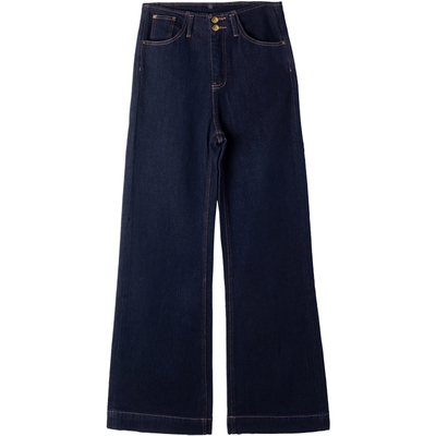 布景牛仔裤女厚款2025年冬季新品时尚高腰宽松加绒阔腿裤长裤6727