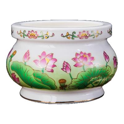 陶瓷莲花香炉佛具烧香碗供佛