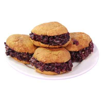 爆浆紫米麻薯夹心面包米香浓郁