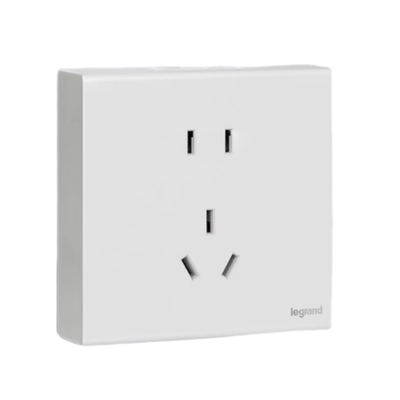 罗格朗全面板开关白色多孔插座