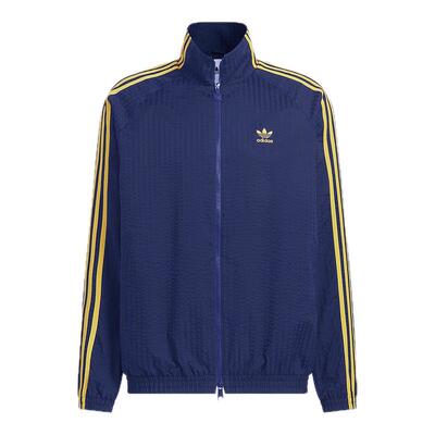 阿迪达斯三叶草男子复古经典撞色三条纹立领运动夹克外套KC2606