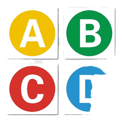 D区分区牌pvc塑料数字分区牌标识牌贴纸 ABCD分区贴纸料指示牌字母车间区域牌验厂标识小号标示牌铝板定订制